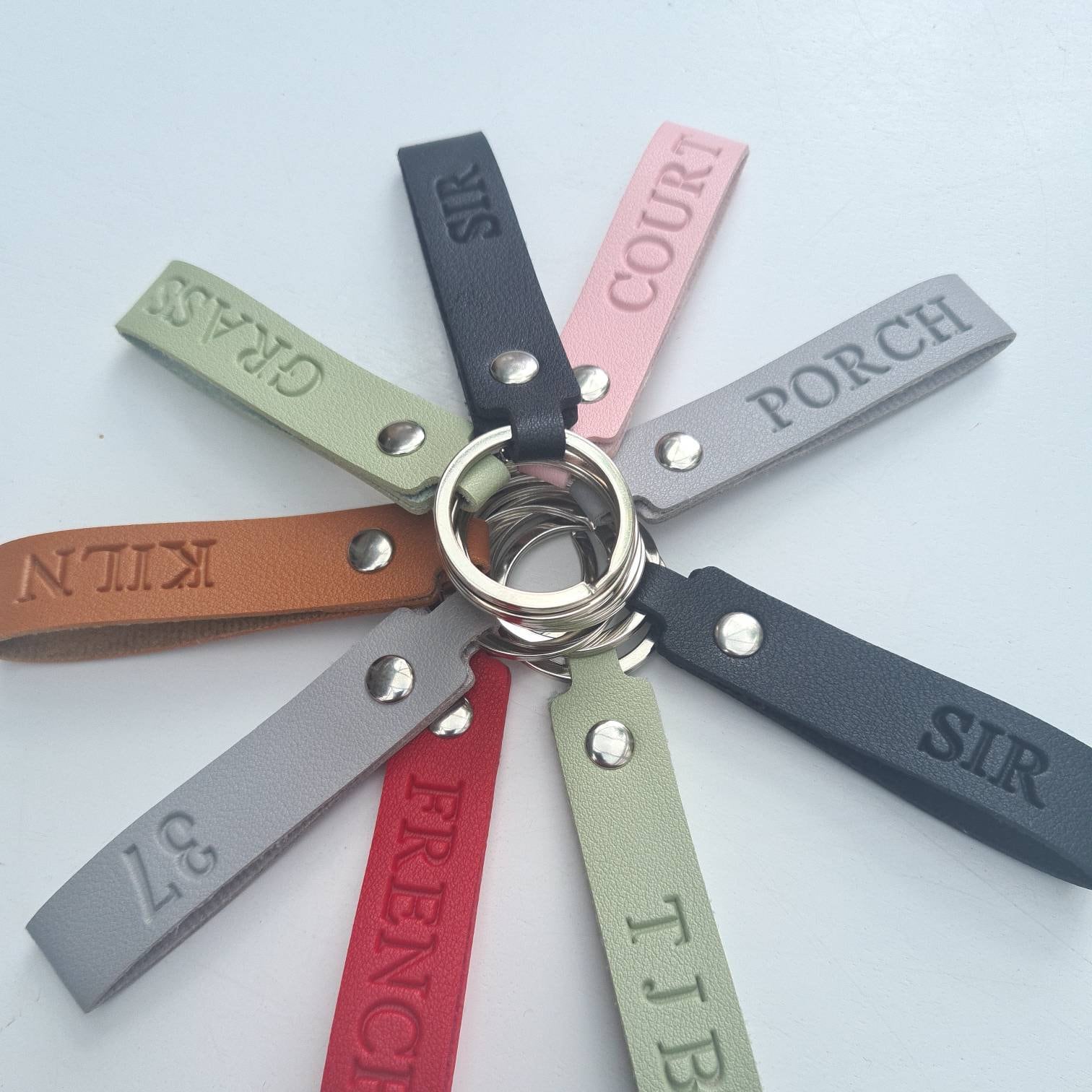 PERSONALISED LEATHER Keyring....free Delivery - Etsy UK