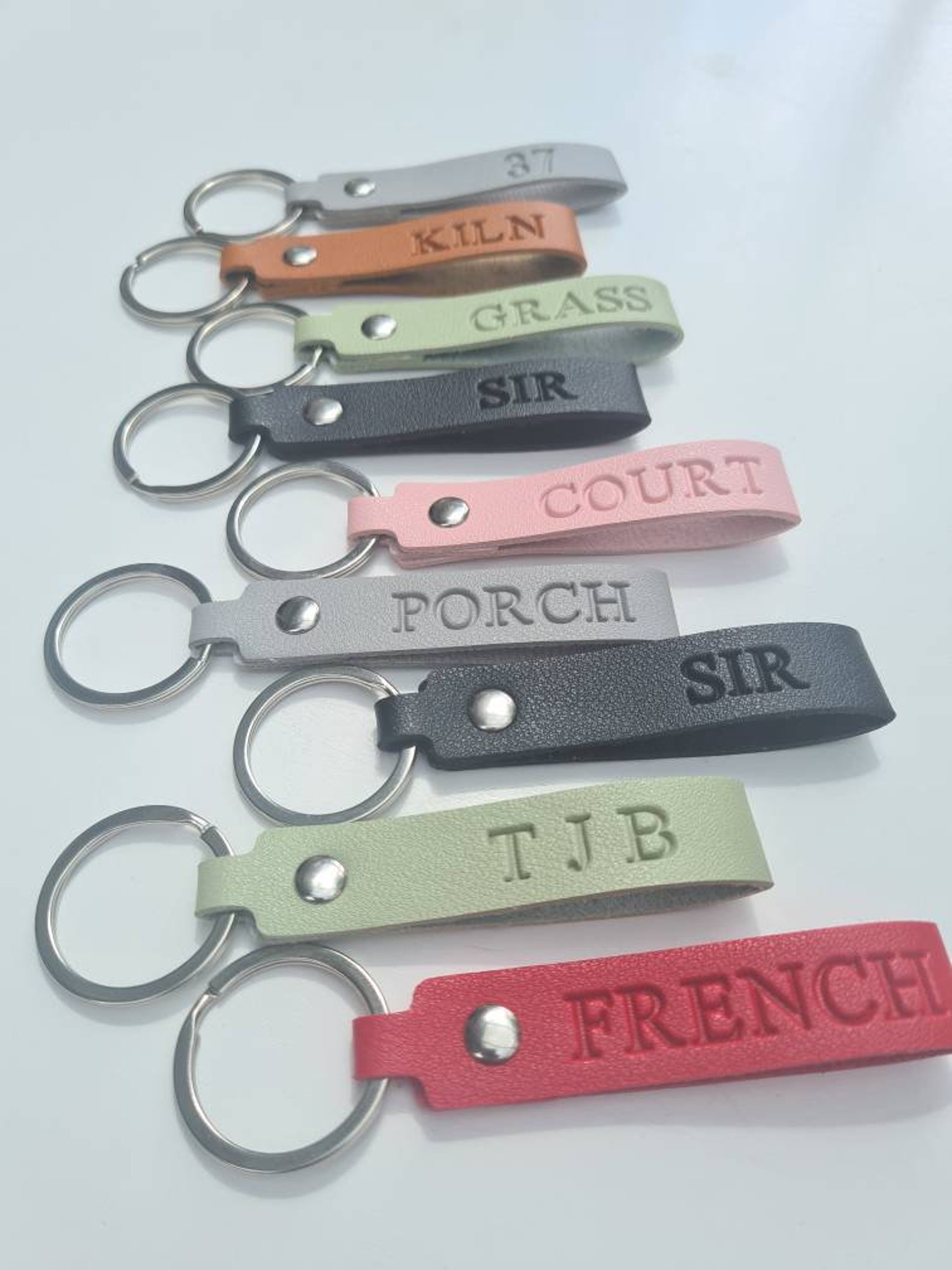 PERSONALISED LEATHER Keyring....free Delivery - Etsy UK