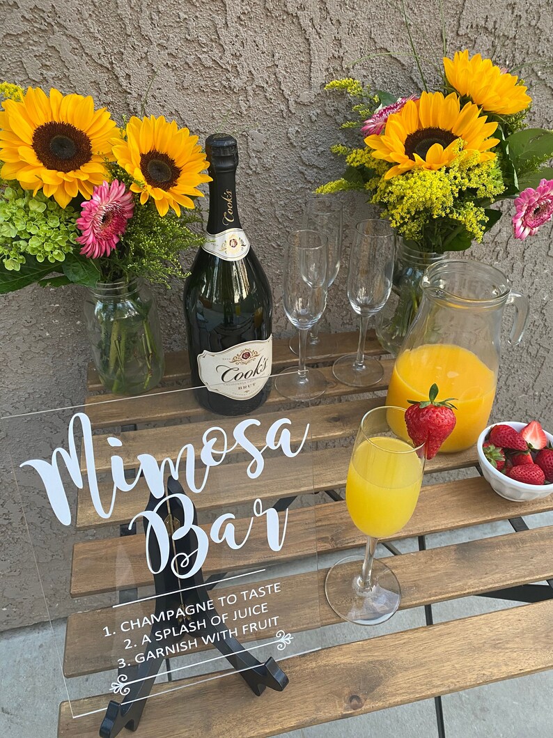 Mimosa Bar L Acrylic Party Signs - Etsy