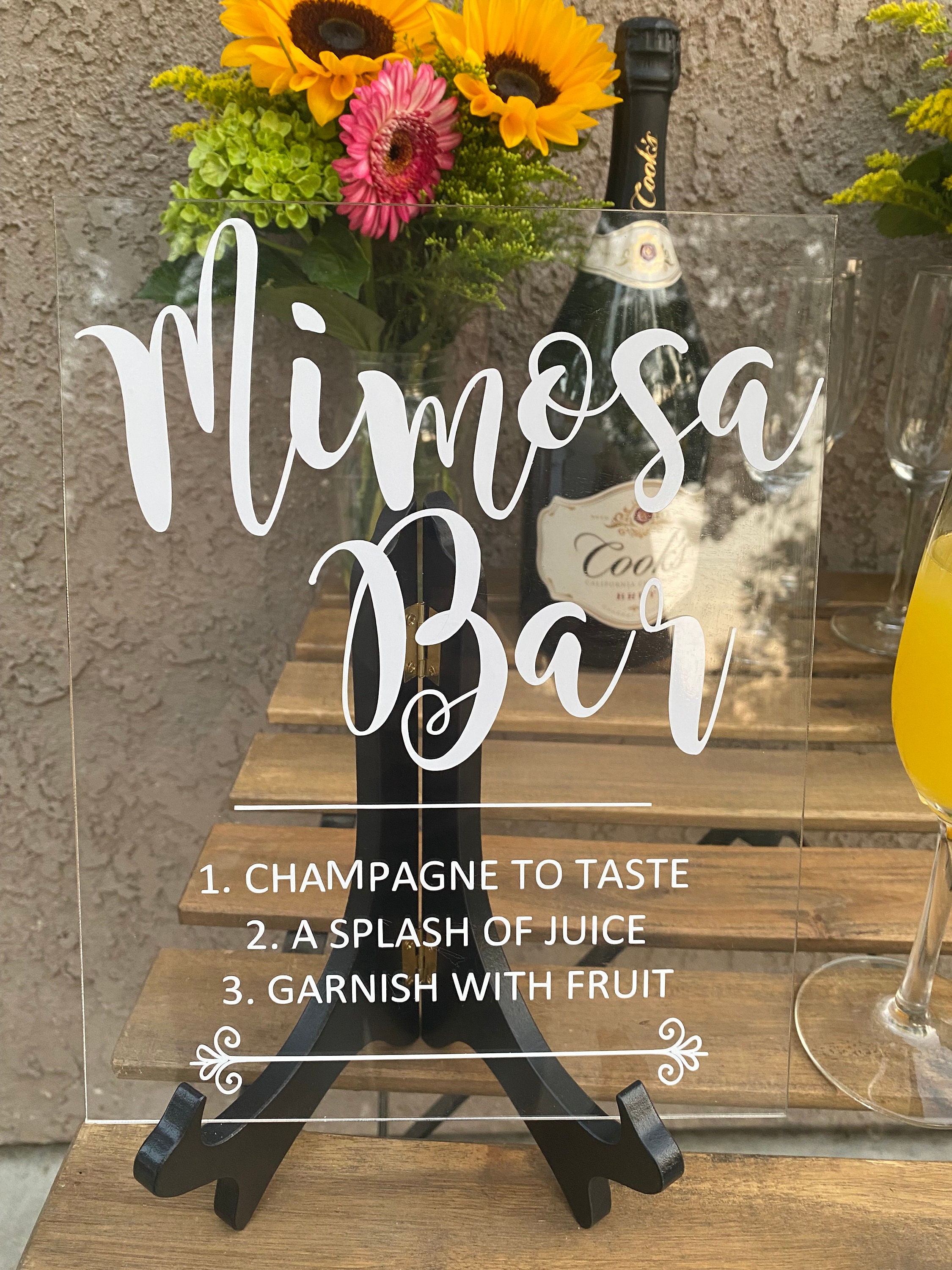 Mimosa Bar L Acrylic Party Signs - Etsy