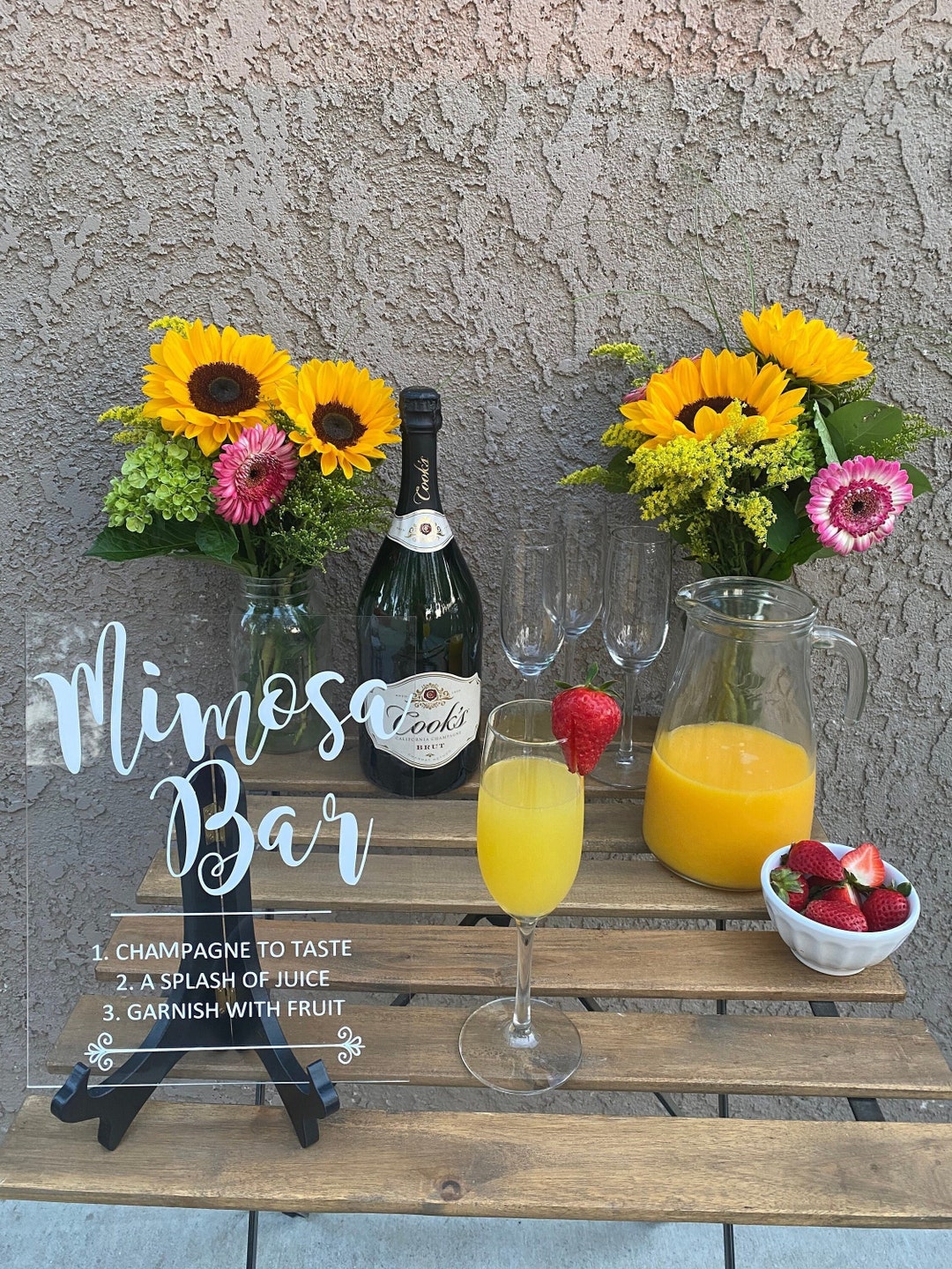 Mimosa Bar L Acrylic Party Signs - Etsy