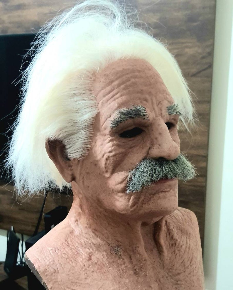 Realistic Latex Mask - Old Man - Einstein Version. - Etsy