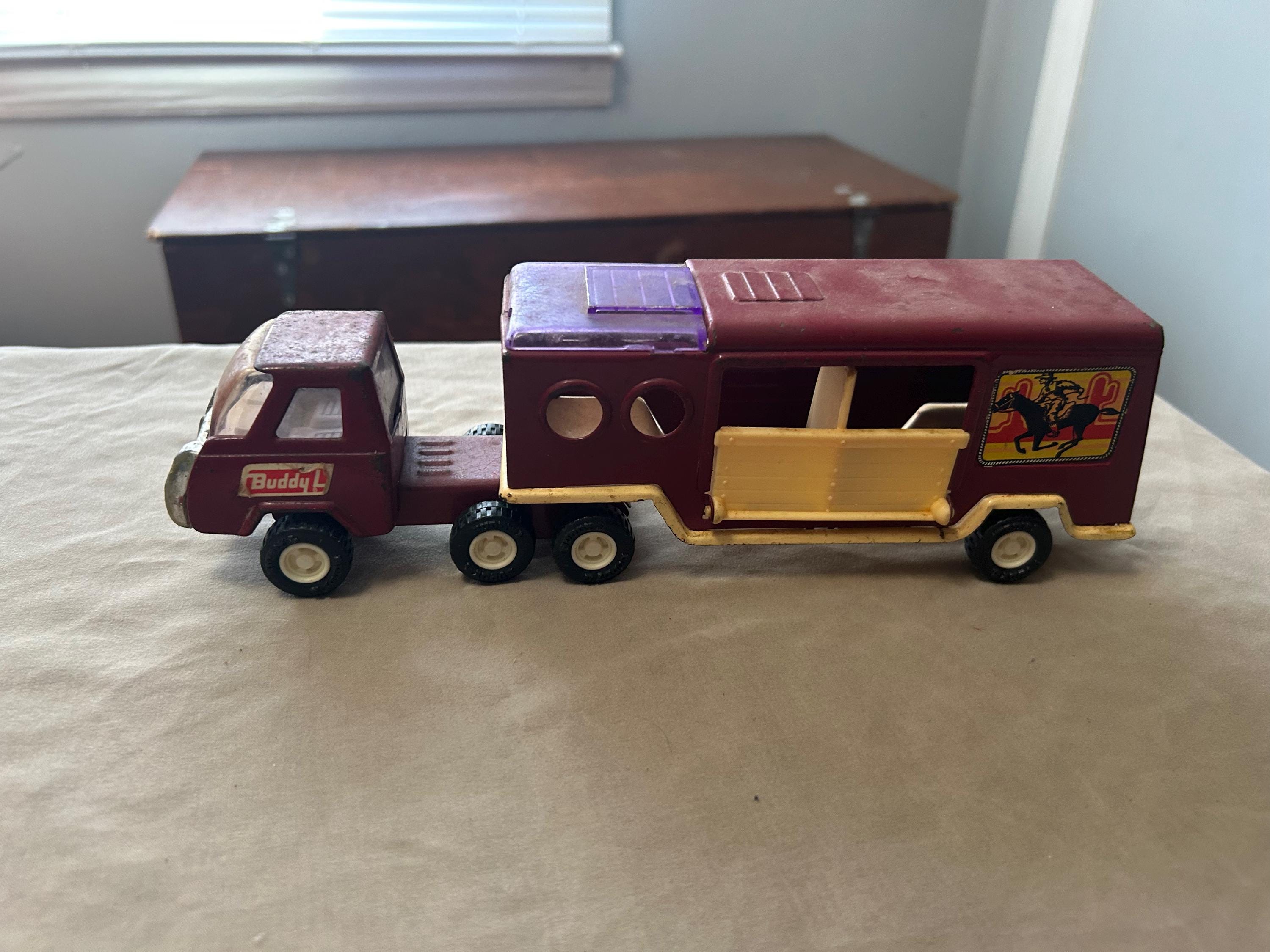 Vintage Buddy L Tractor and Horse Trailer - Etsy