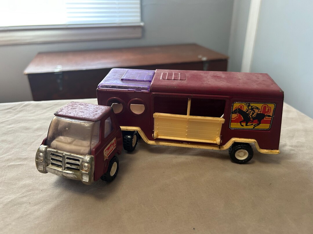 Vintage Buddy L Tractor and Horse Trailer - Etsy