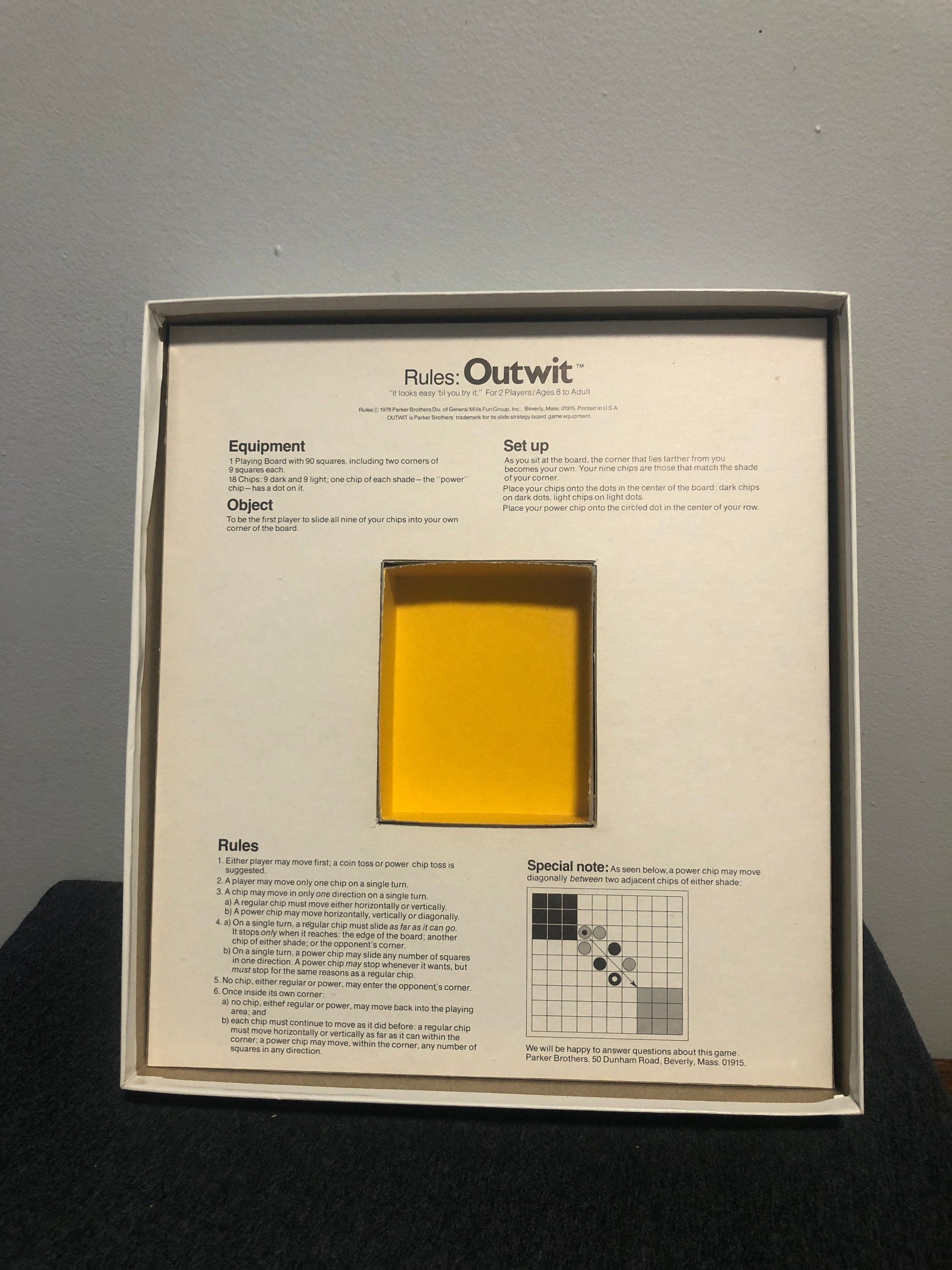 Vintage Outwit Board Game 1978 - Etsy