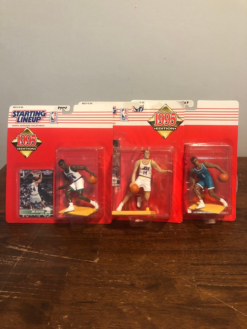 1995 Basketball Starting Lineup Figures (6) - Etsy
