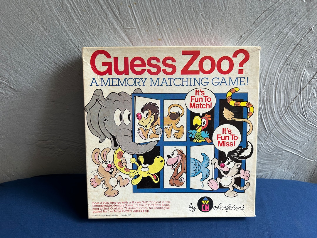 Guess Zoo Colorforms 1982 - Etsy