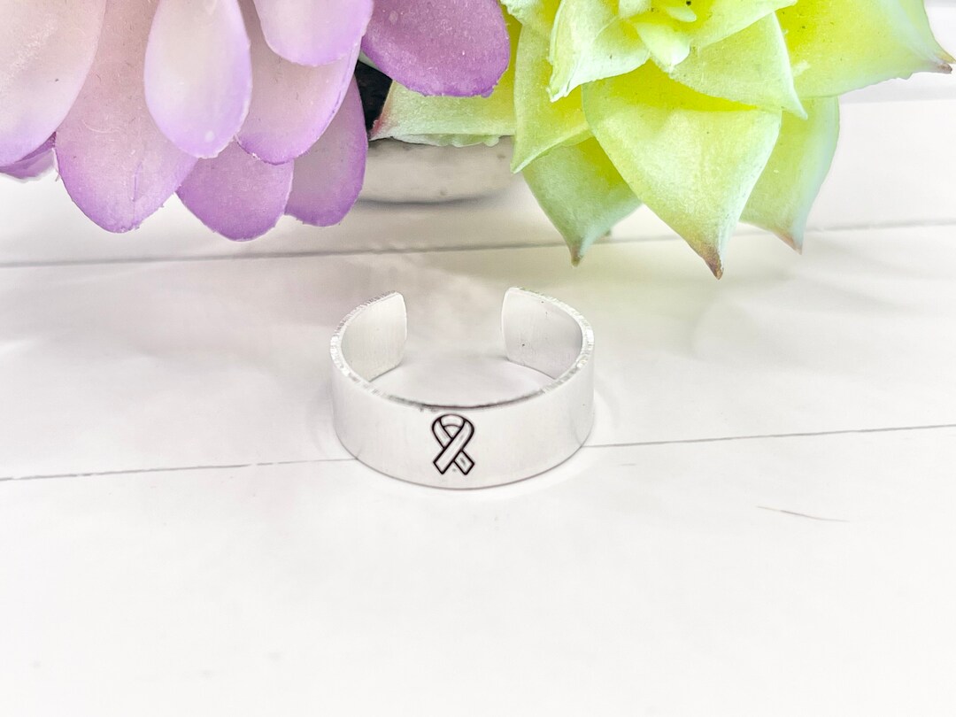 Cancer Survivor Ring Hand Stamped. Custom Gifts for Him / Her. - Etsy