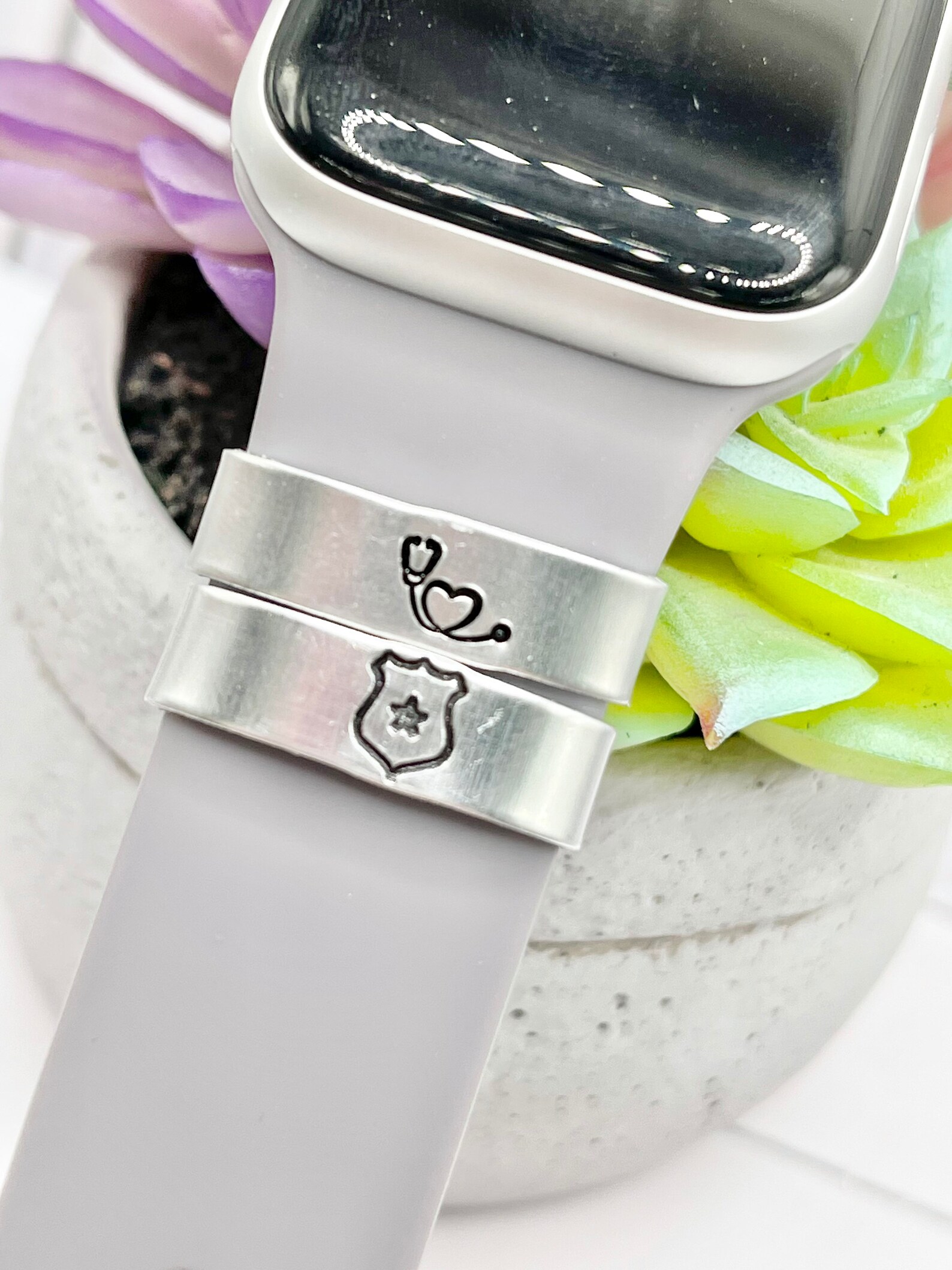 Police Nurse Medical Alert Watch Band Charm Personalized - Etsy