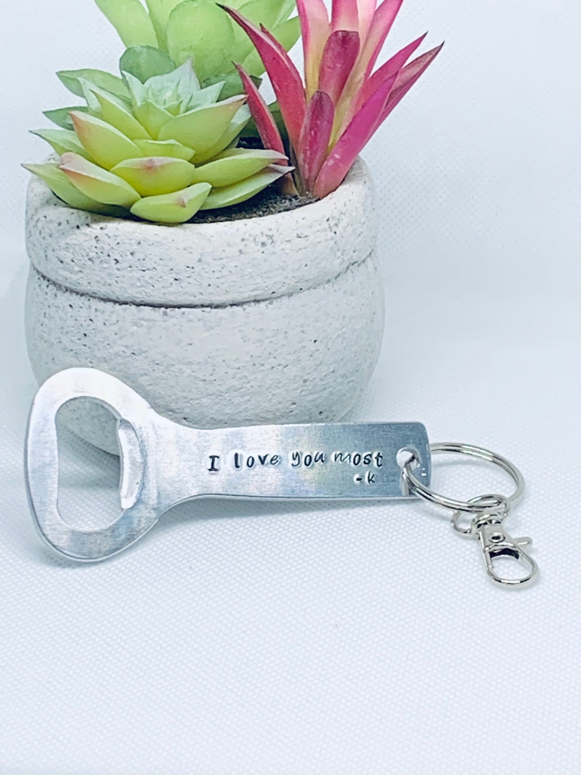 Personalized Bottle Opener Keychain For Dad Father's Day | Etsy