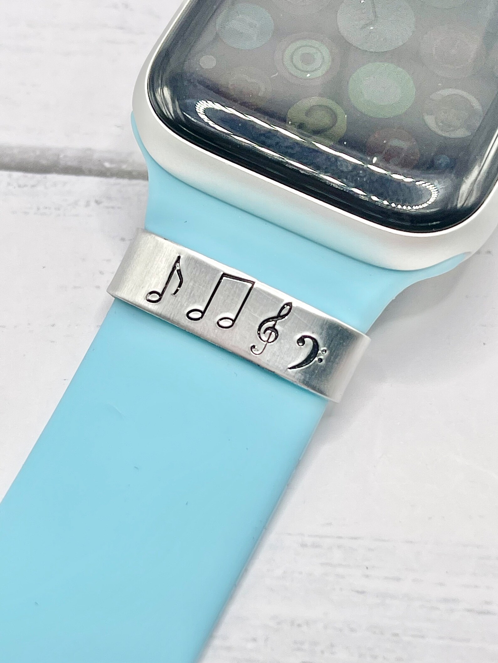 Music Watch Band Charm Personalized, Smart Watch Accessory, Custom ...