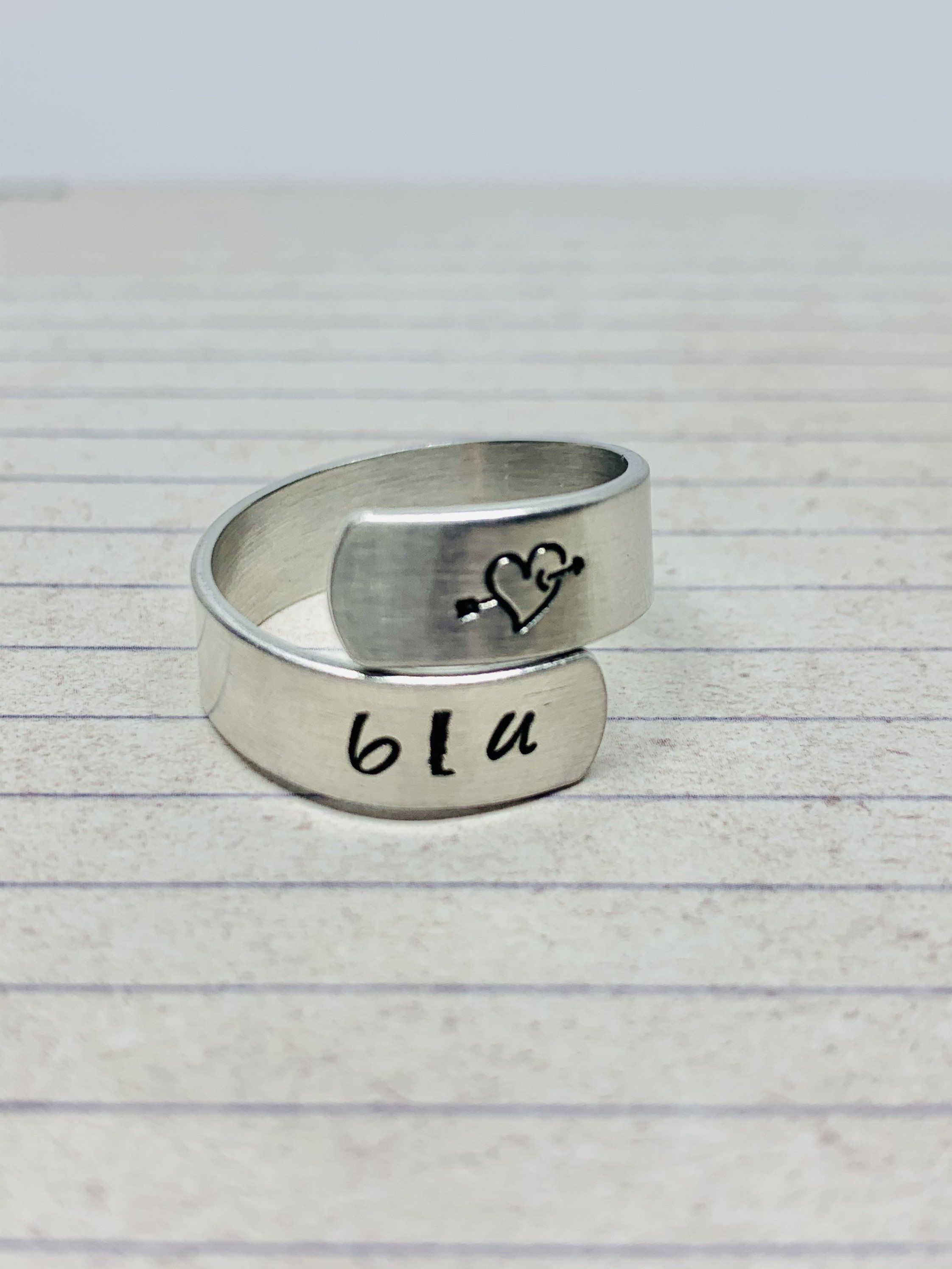 Personalized Rings hand stamped. Custom Gifts for Him / Her / | Etsy