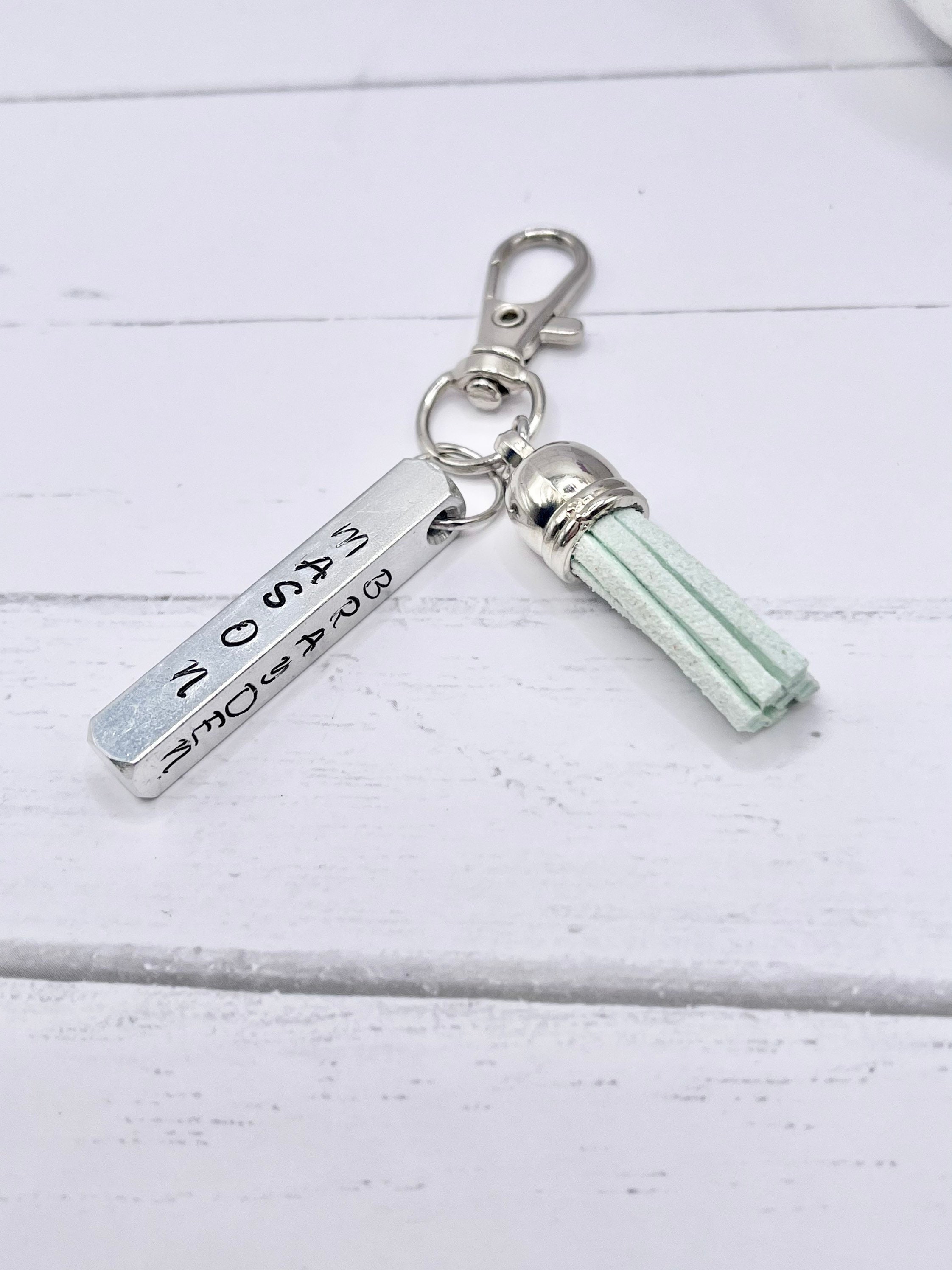 Four-sided Hand-stamped Family Tree Keychain Custom Key - Etsy