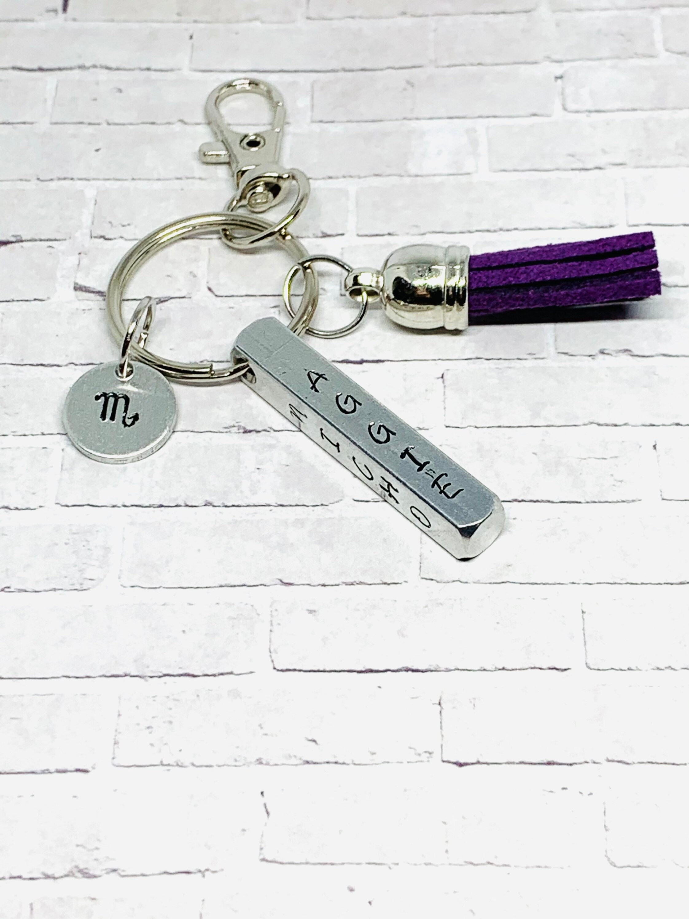 Four-sided Hand-stamped Family Tree Keychain Custom Key - Etsy