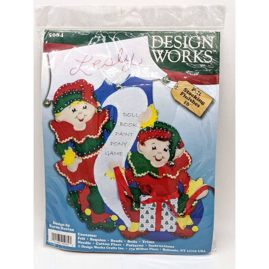 Design Works Felt Stocking Kit 5084 Santa's Elves Nice - Etsy