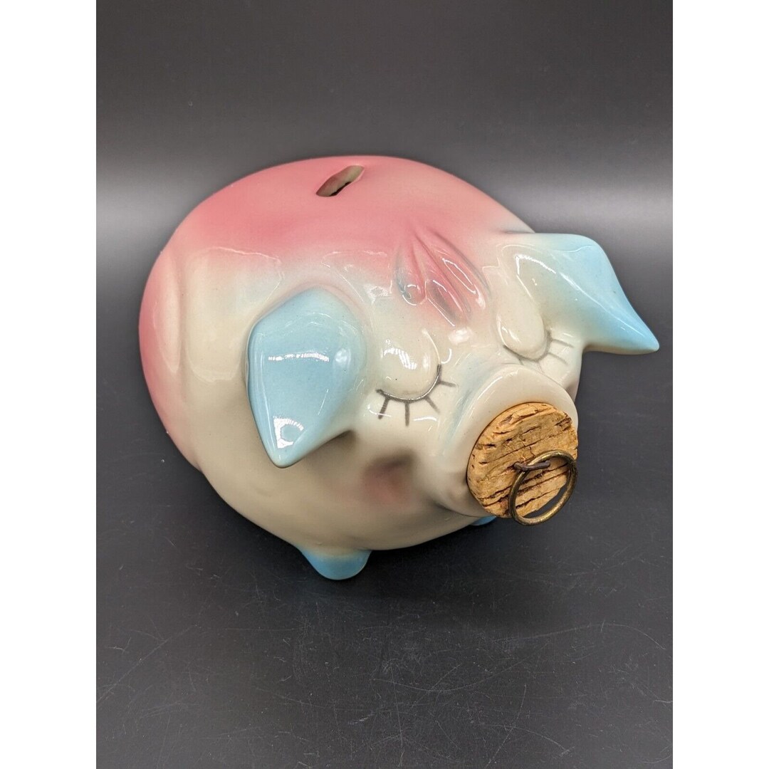 Hull Pottery Corky Pig Piggy Bank Cork Nose 1957 - Etsy