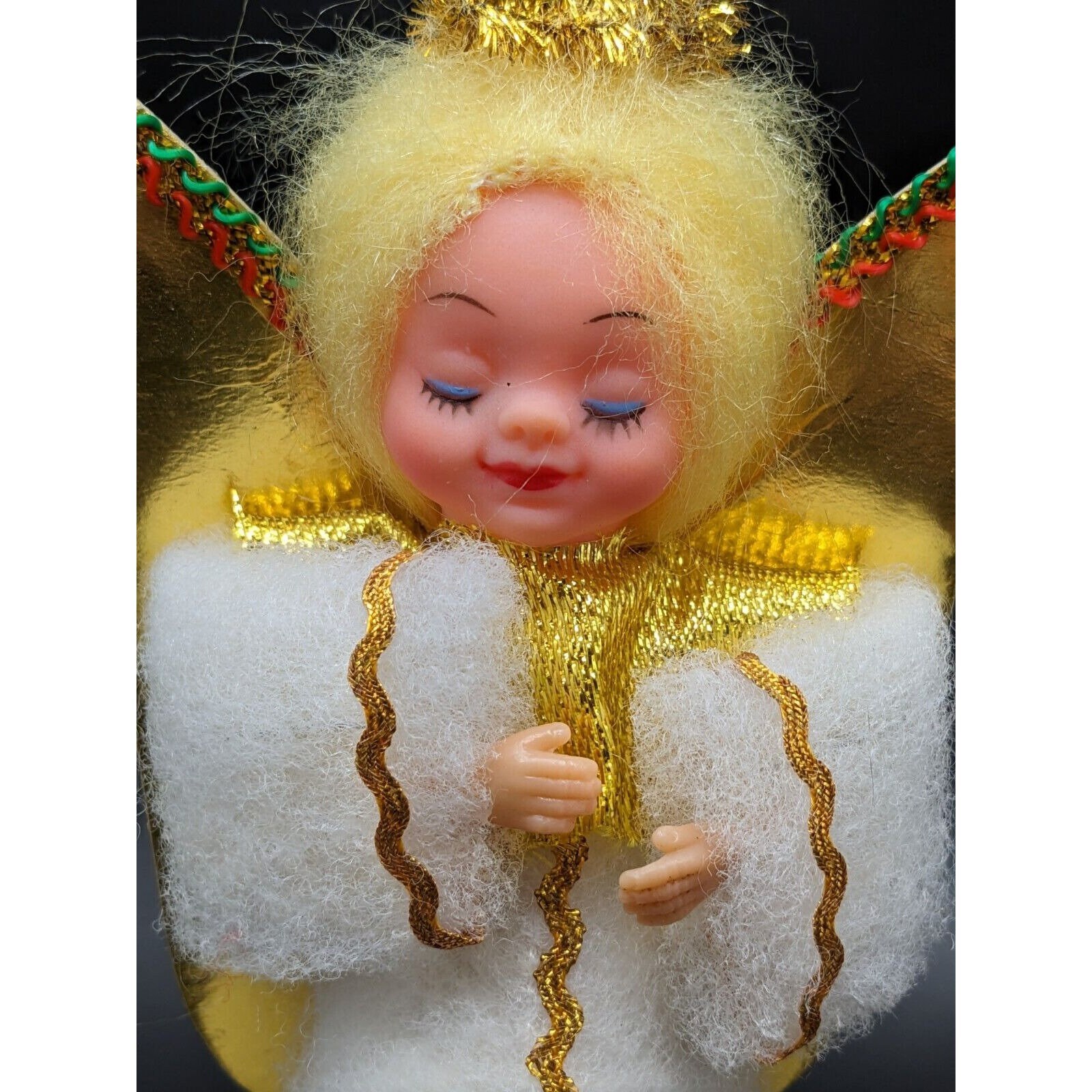 Vintage Christmas Angel Cone Tree Topper Rubber Face - Etsy