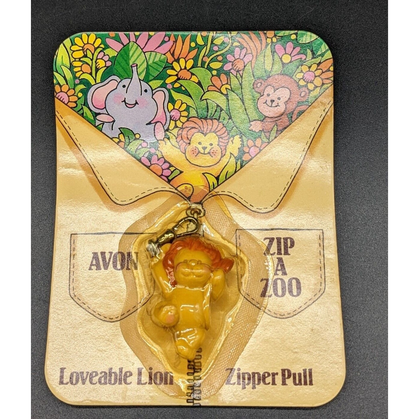 Vintage AVON Zip A Zoo Lovable Lion Zipper Pull NOS - Etsy
