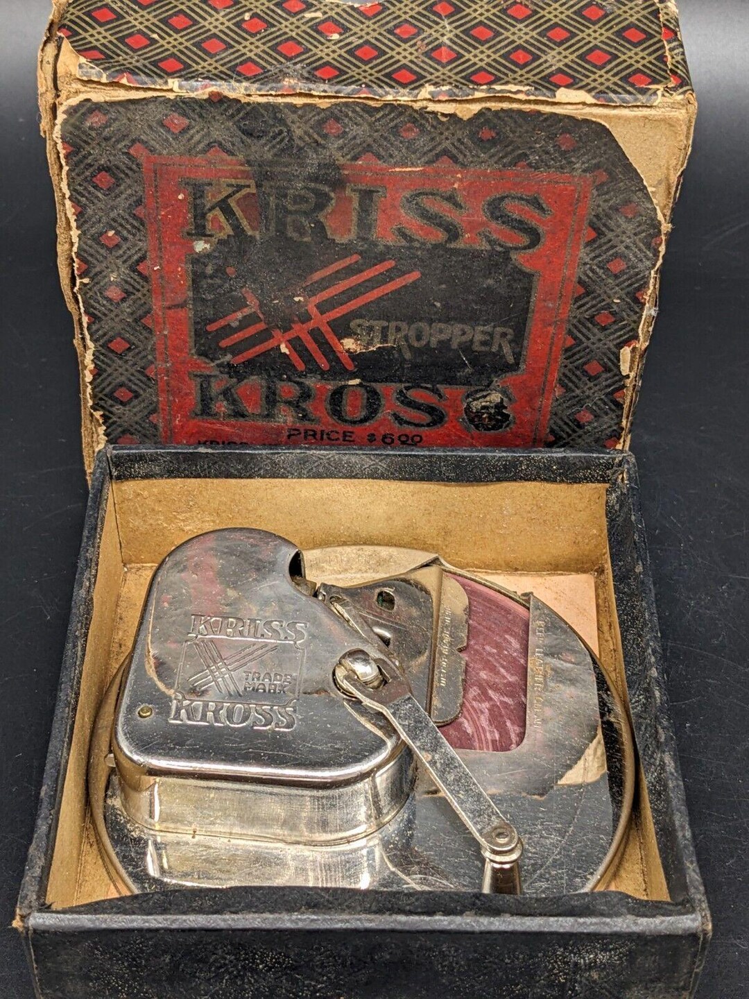1920's Kriss Kross Stropper Razor Blade Sharpener Original Box - Etsy