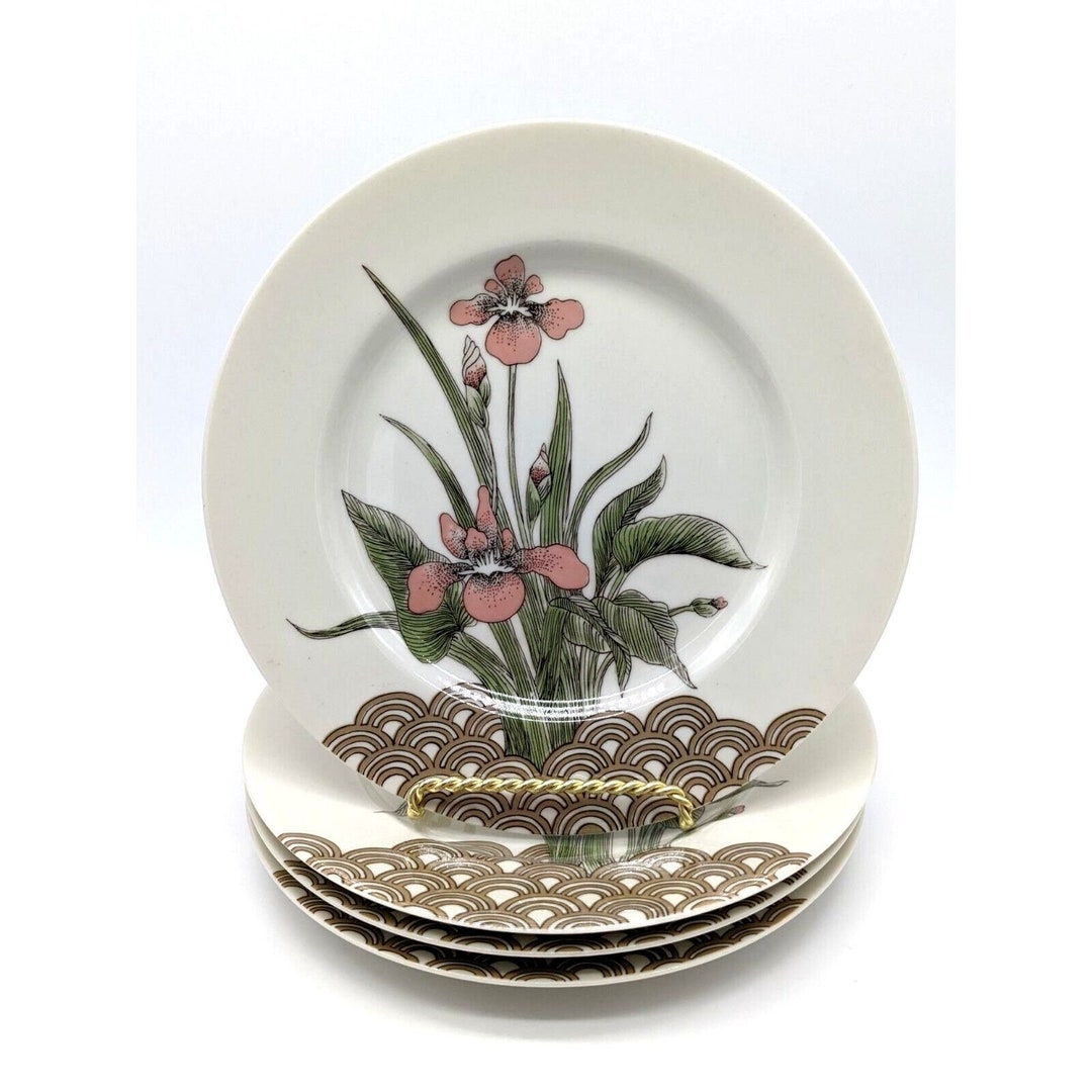 Vintage Fitz and Floyd Dessert Plates and Coffee Cups Set of 4 Pink ...