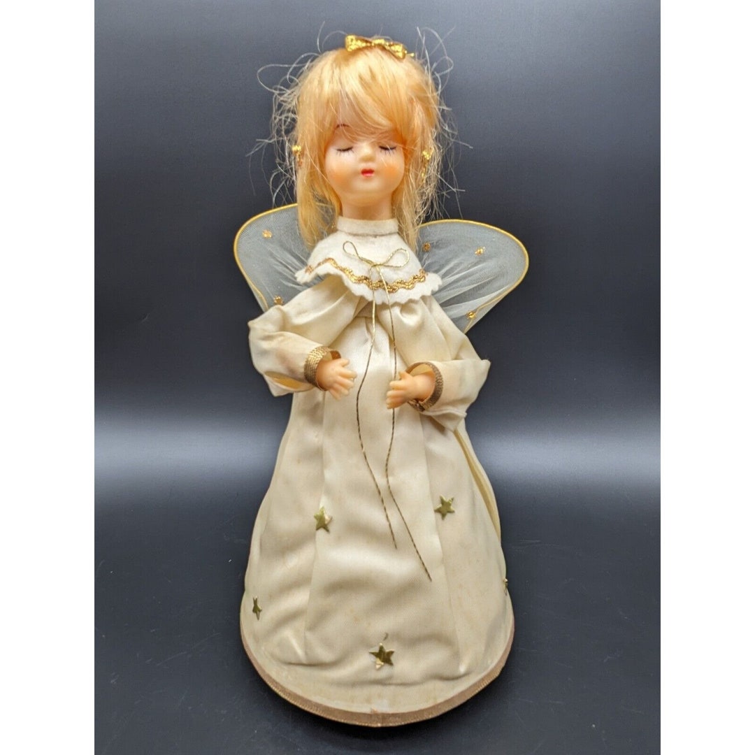 Vintage Christmas Angel Music Box Rotating Silent Night - Etsy