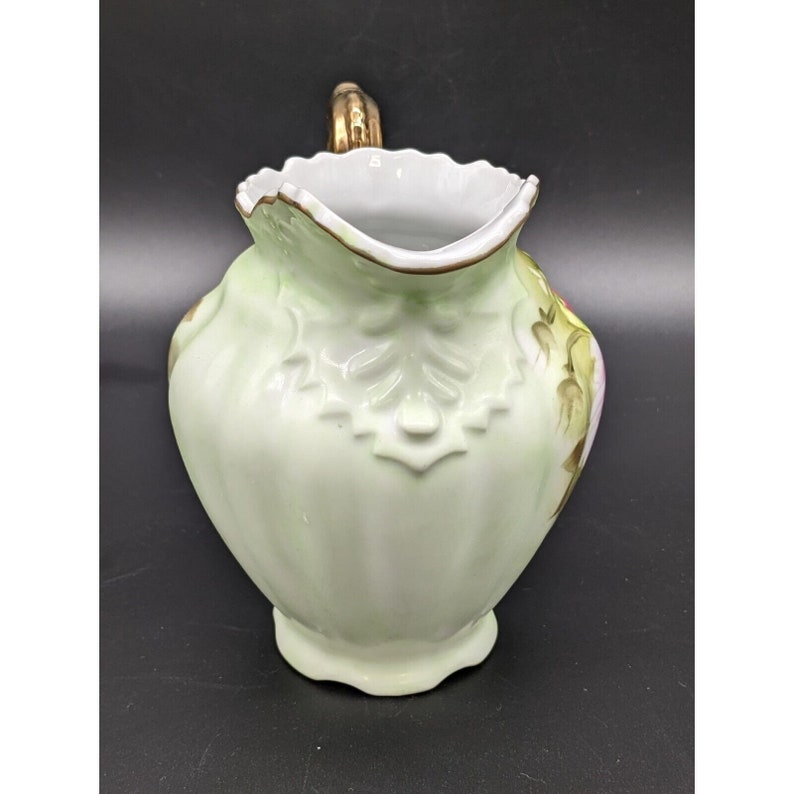 Vintage Lefton Hand Painted Creamer Pitcher Cabbage Rose - Etsy