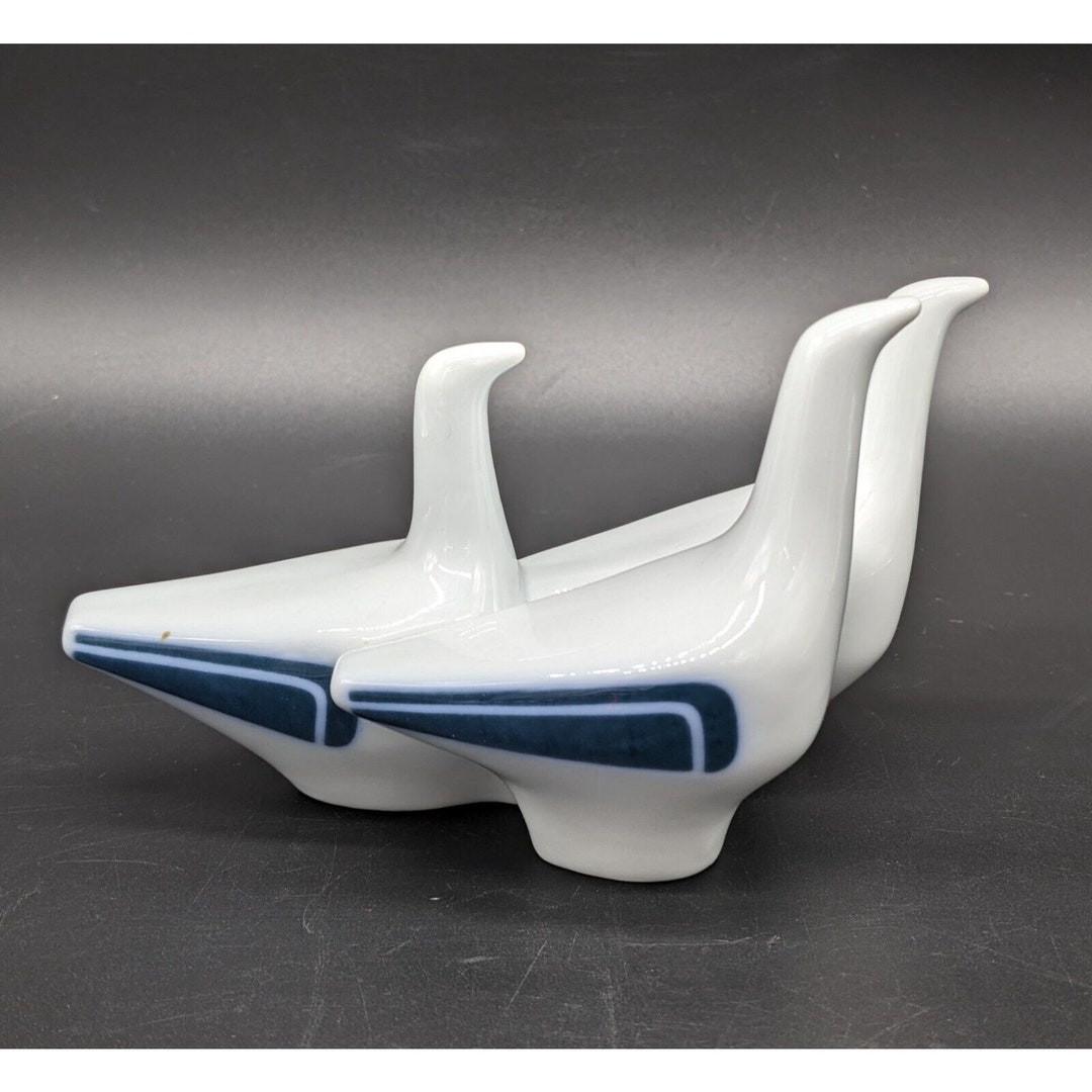 Bing and Grondahl B&G Three Geese Figurine Jorgensen Danish Modern Blue ...