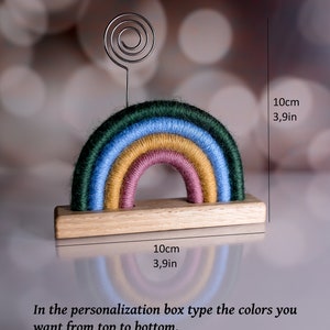 Rainbow Standing Photo Holder, Sign Holder, Picture Frame, Name Place ...