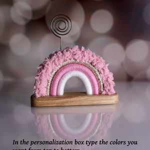 Rainbow Standing Photo Holder, Sign Holder, Picture Frame, Name Place ...