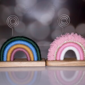 Rainbow Standing Photo Holder, Sign Holder, Picture Frame, Name Place ...