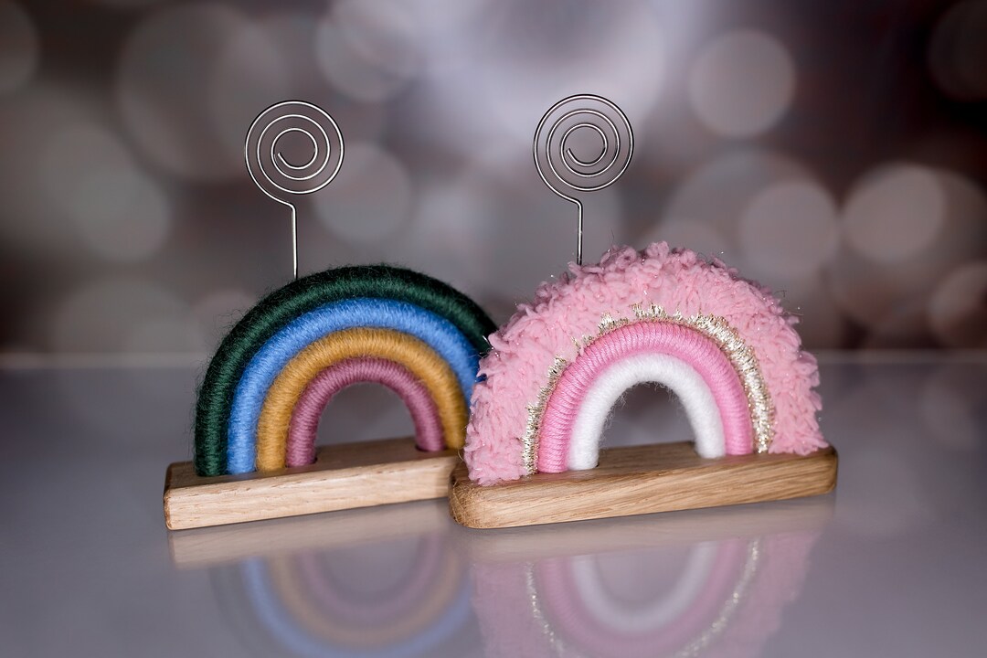 Rainbow Standing Photo Holder, Sign Holder, Picture Frame, Name Place ...