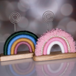 Rainbow Standing Photo Holder, Sign Holder, Picture Frame, Name Place ...