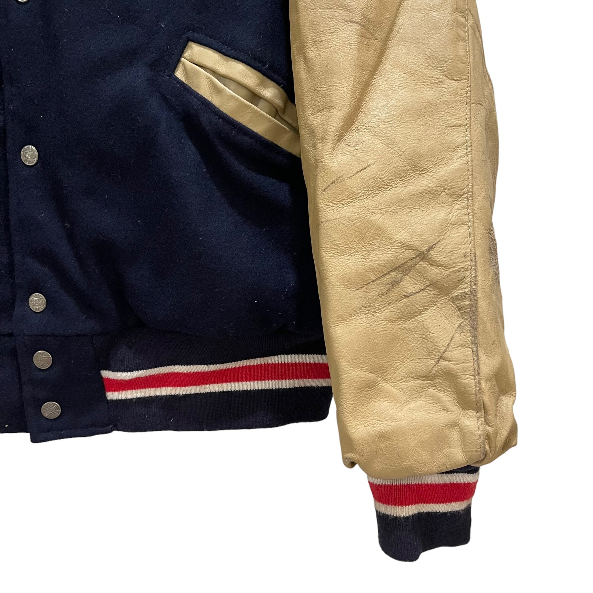 Vintage 90s NEW YORK Yankees Major League Baseball Wool Leather Varsity ...