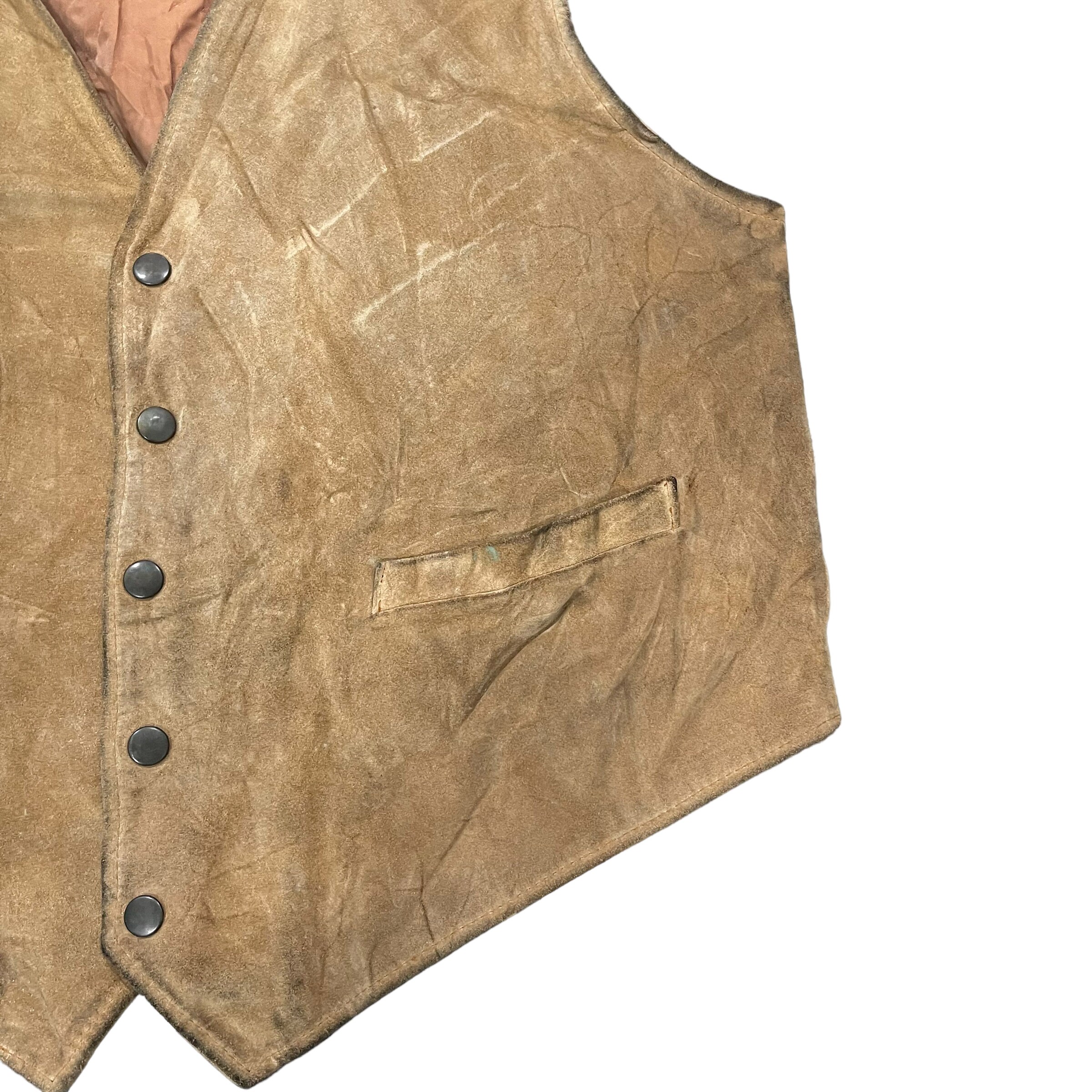 Rare Vintage Genuine Leather Cowboy Vest - Etsy