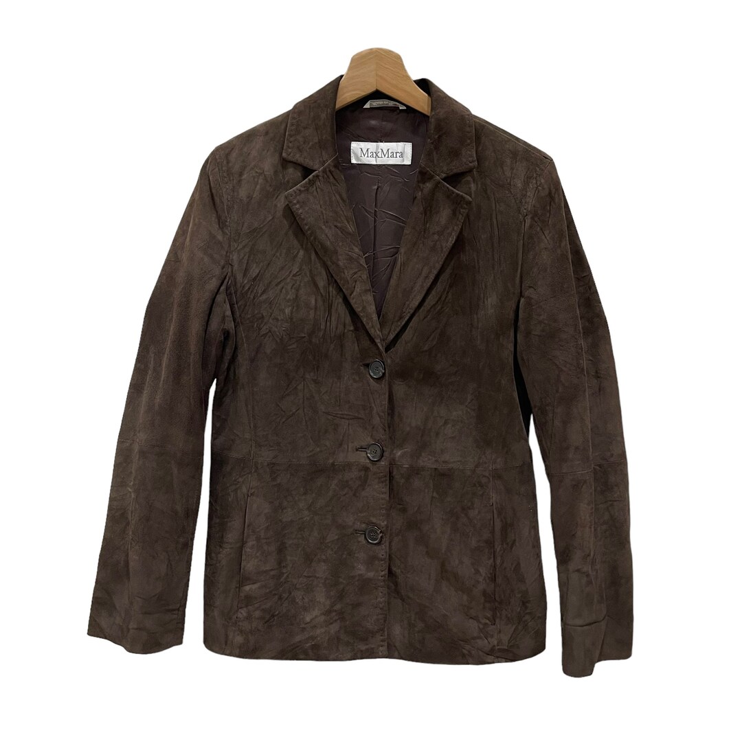 Vintage Max Mara Made in Italy Leather Jacket Coat Blazer - Etsy