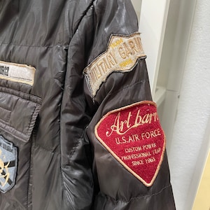 Vintage US Air Force Patches Puffer Hoodie Jacket - Etsy