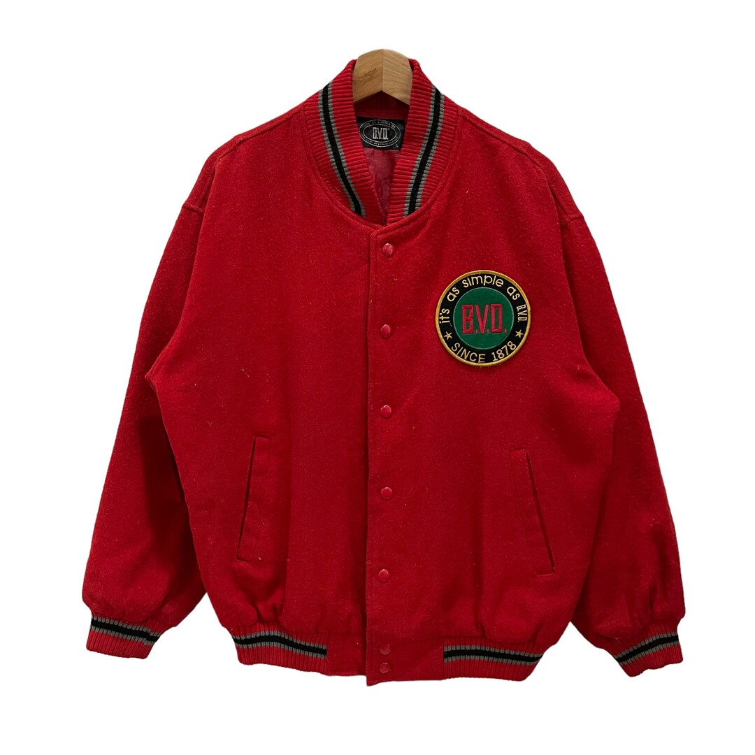 Vintage Japanese Brand BVD Wool Varsity Jacket - Etsy