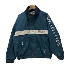 Vintage 90s Regatta Club Big Spell Out Embroidered Snap Button Zipper ...
