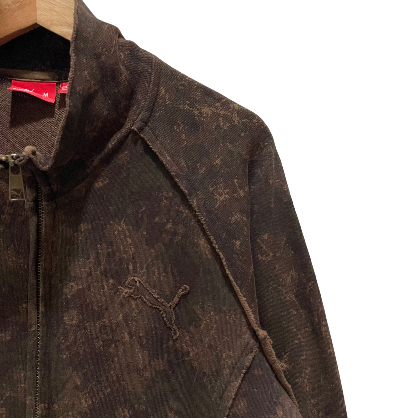 Vintage!! PUMA Camouflage Small Logo M Size Zipper Jacket - Etsy