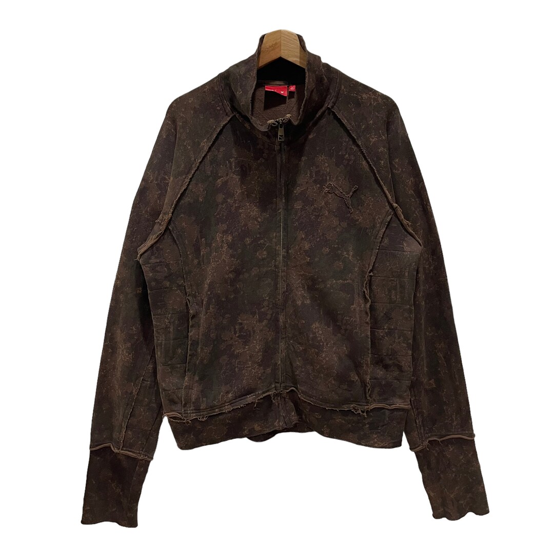 Vintage!! PUMA Camouflage Small Logo M Size Zipper Jacket - Etsy