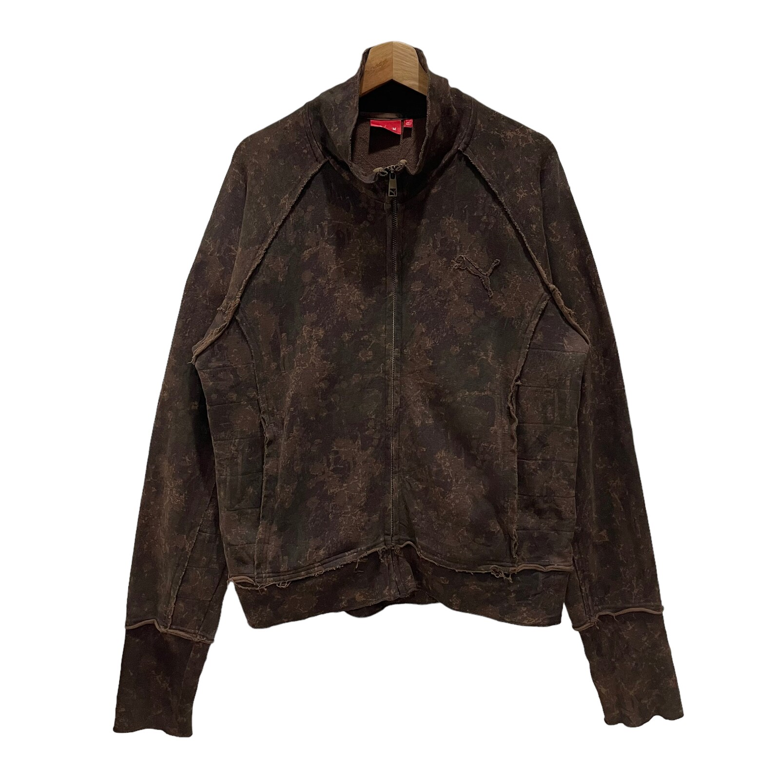 Vintage!! PUMA Camouflage Small Logo M Size Zipper Jacket - Etsy