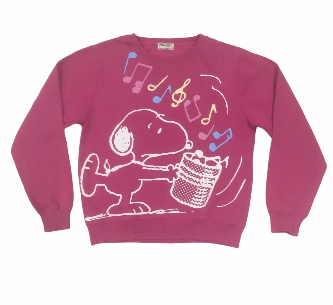 Antiguo SNOOPY Peanuts Big Spell Out Big Logo Suéter Sudadera Crewneck ...