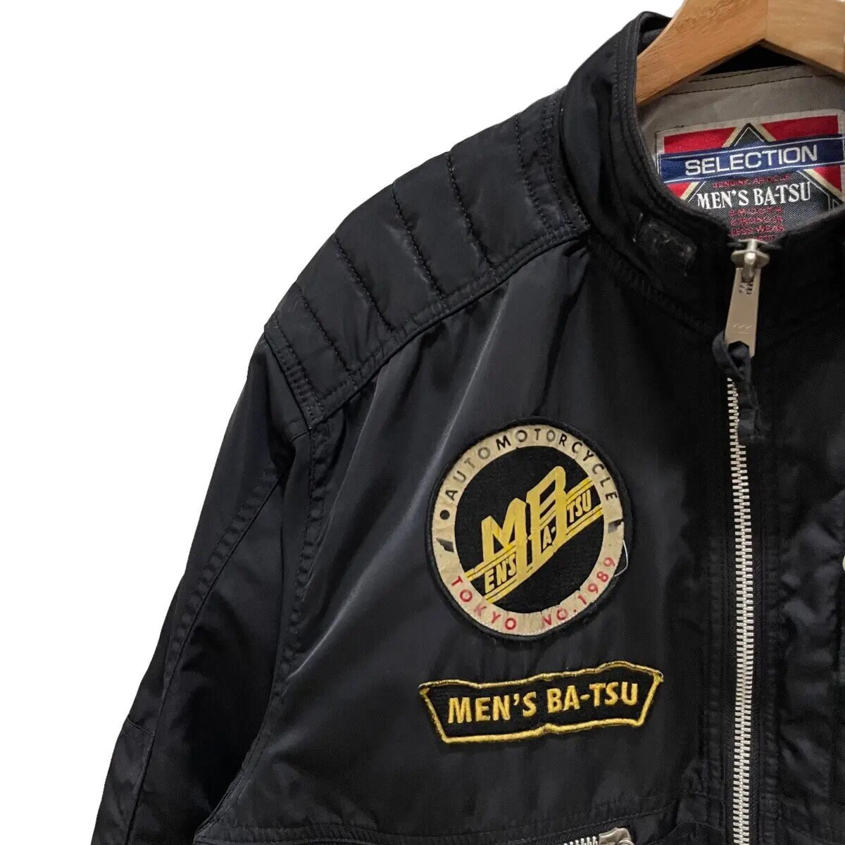 Vintage Mens BA-TSU Patches Motorcycle Riding Bomber Zipper ...
