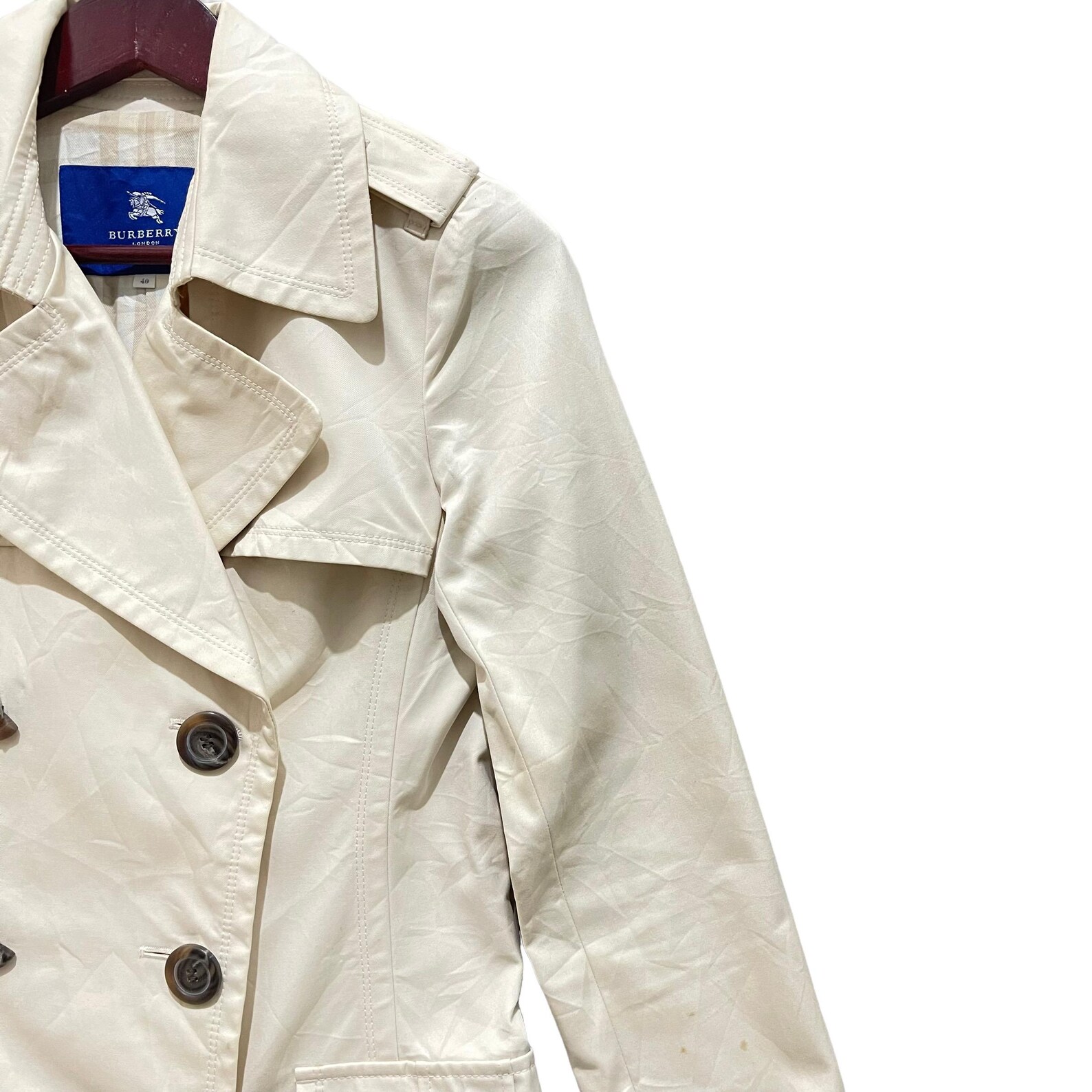 Burberry Blue Label Button Trench Coat Jacket - Etsy