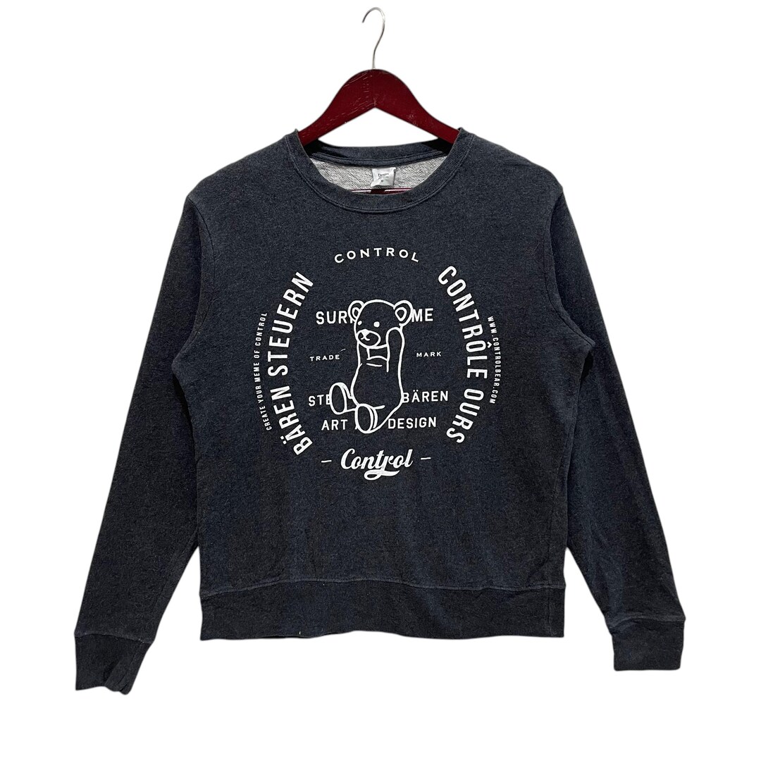 Vintage Control Bear Cartoon Network Anime Crew Neck Sweater Sweatshirt ...