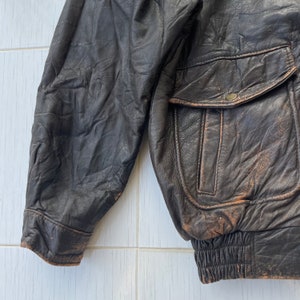 Rare Vintage 80s Genuine Leather Zipper Bomber Jacket - Etsy