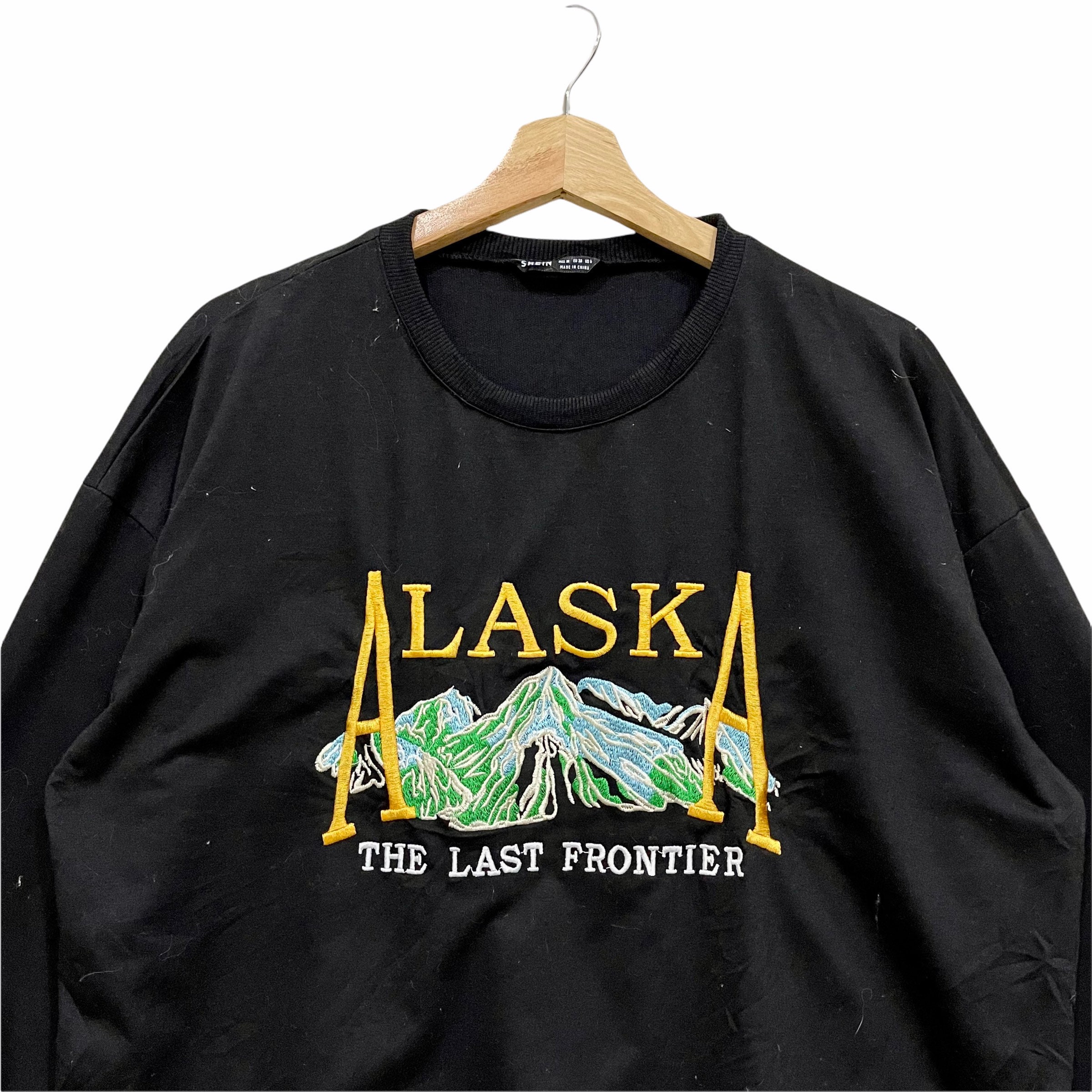 Vintage Alaska the Last Frontier Embroidery Crewneck Sweater Sweatshirt ...