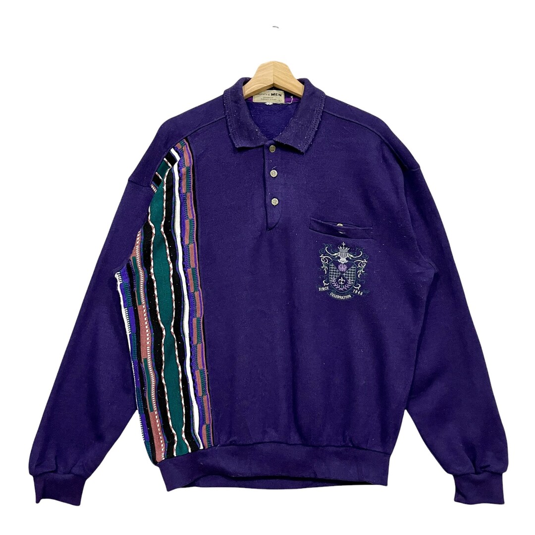 Vintage Coogi Curiosity Collar Sweater Sweatshirt - Etsy