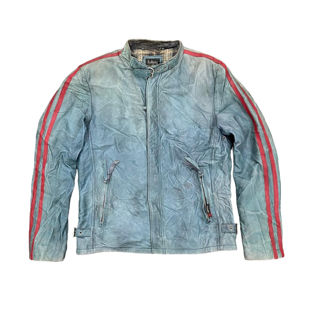 Vintage SCHOTT Cafe Racer Rider Leather Motorcycle Jacket - Etsy