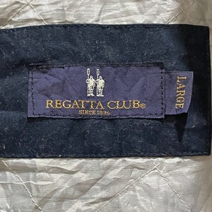 Vintage 90s Regatta Club Big Spell Out Embroidered Snap Button Zipper ...